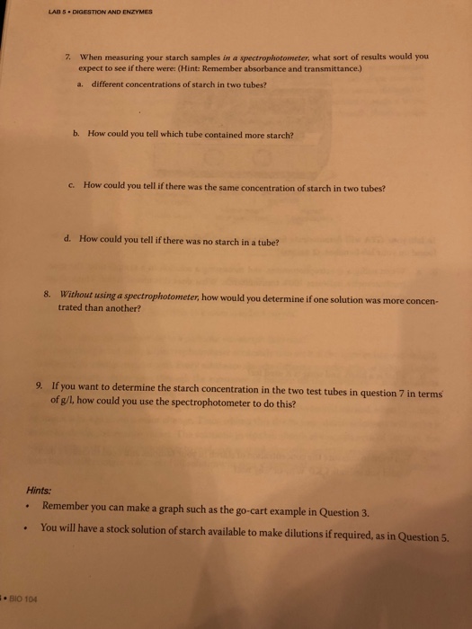 Solved DIGEST ON AND ENZYMES·LAB 5 Factor decrease button | Chegg.com