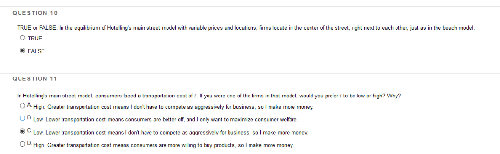 Solved QUESTION 10 TRUE or FALSE: In the equilibrium of | Chegg.com