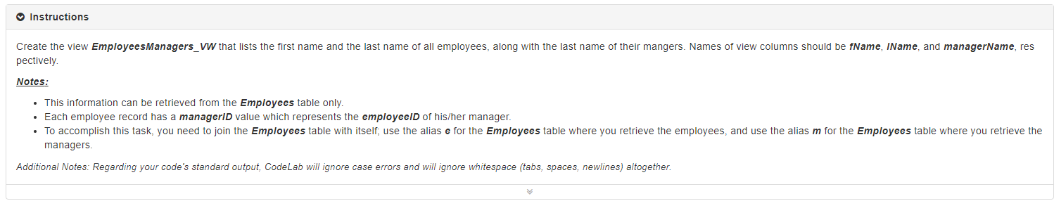 Solved SQL DATA DEFINITION ['employeeID', 'fName', 'lName', | Chegg.com