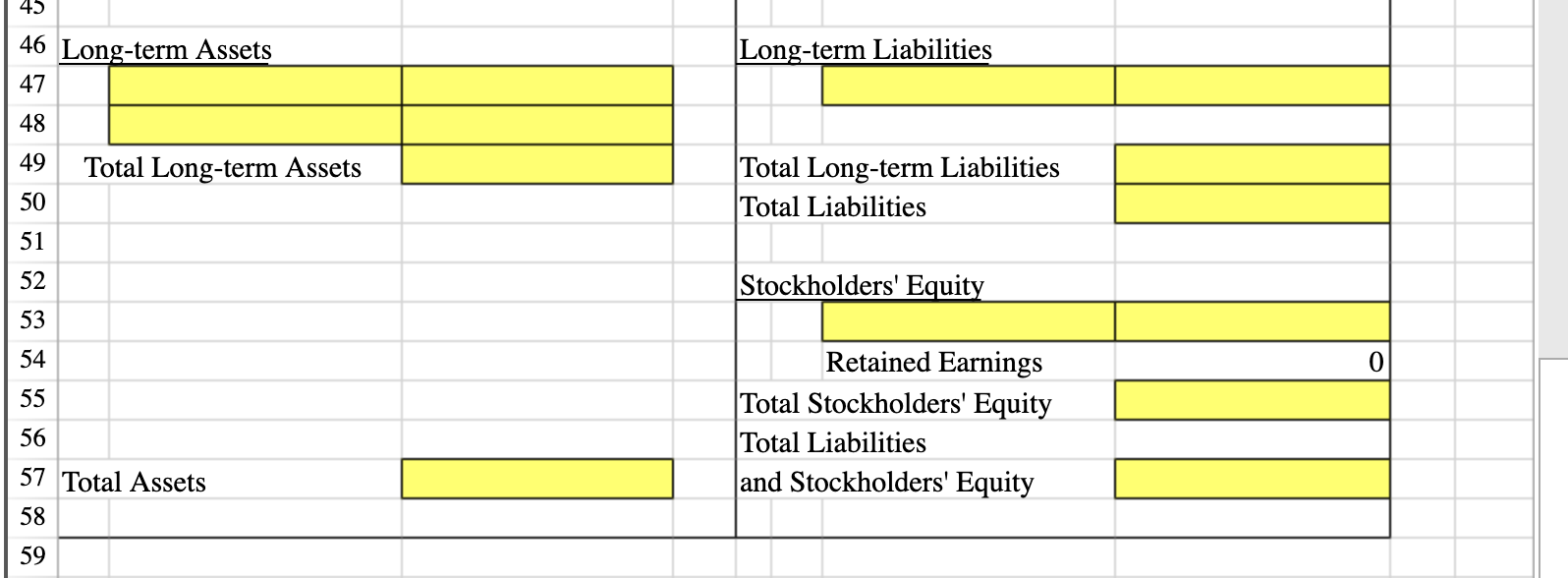Solved Preparing a classified balance sheet - Excel ? क X | Chegg.com