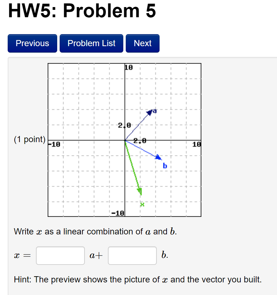 Solved HW5: Problem 5 Previous Problem List Next 10 210 (1 | Chegg.com