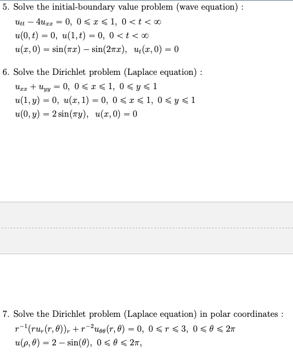Solved Utt 5. Solve the initial-boundary value problem (wave | Chegg.com
