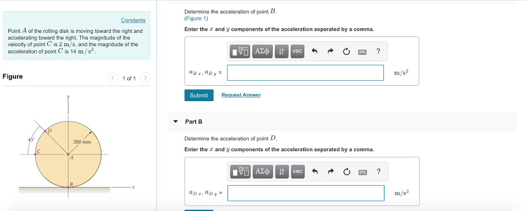 Solved Determine the acceleration of point B (Figure 1) | Chegg.com