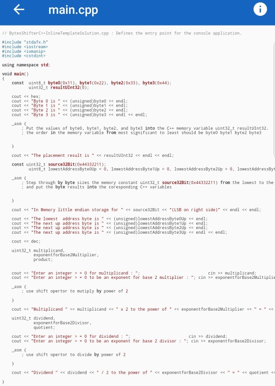 COSC 2325 In th is project download the Shifter.cpp | Chegg.com