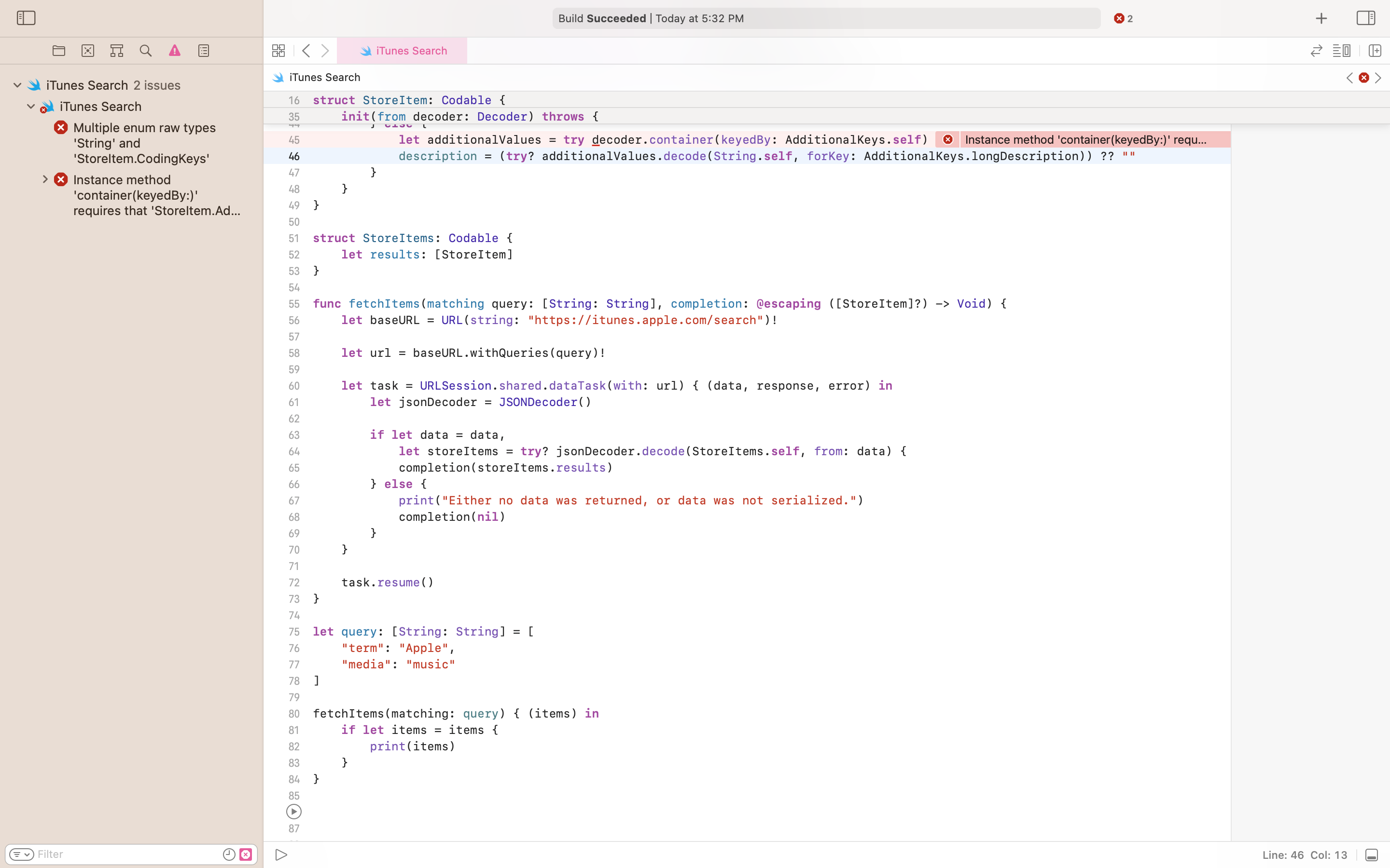 Solved How Can I Fix These Two Errors This Is Xcode 13