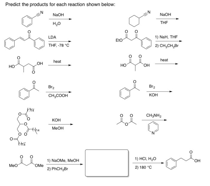 Solved Predict the products for each reaction shown below N | Chegg.com