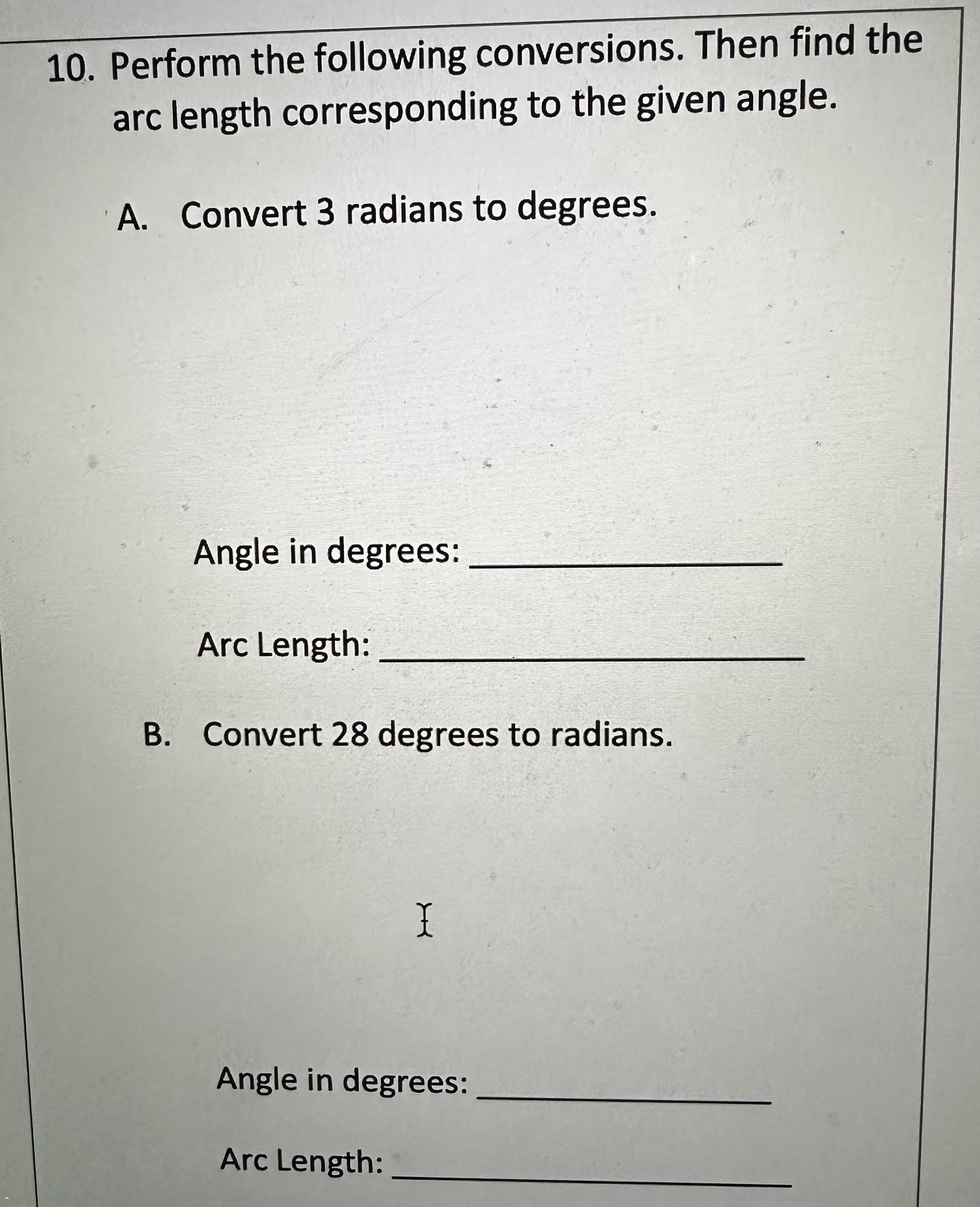 Solved 10. Perform the following conversions. Then find the | Chegg.com