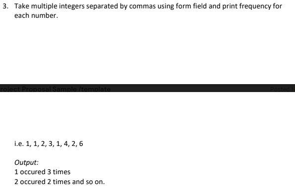 Solved 3. Take multiple integers separated by commas using | Chegg.com