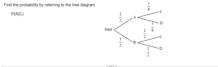 Solved Find the probability by referring to the tree | Chegg.com