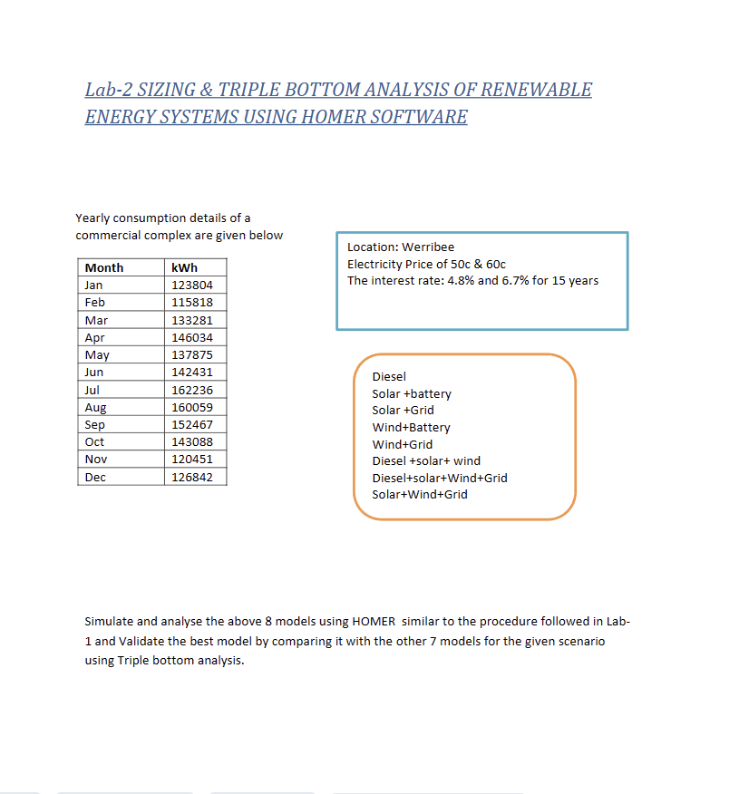 Solved Lab‐2 SIZING & TRIPLE BOTTOM ANALYSIS OF | Chegg.com