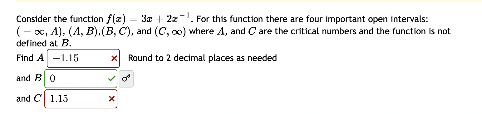 Solved Consider the function f(x)=3x+2x−1. For this function | Chegg.com