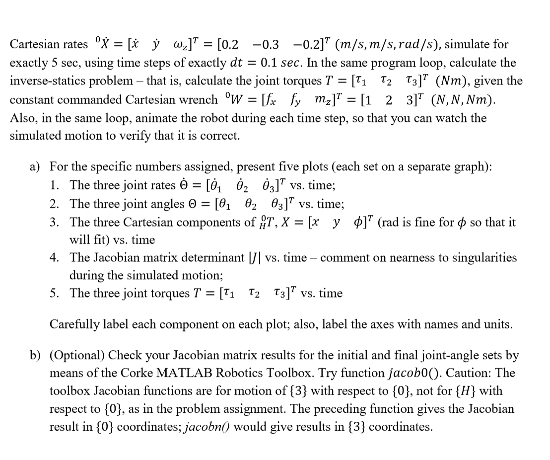 This exercise focuses on the Jacobian matrix and | Chegg.com