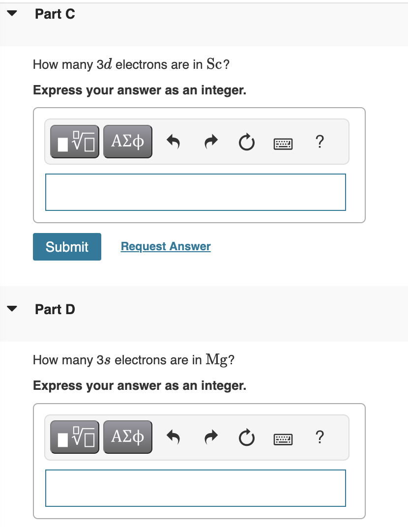 Solved How many 3d electrons are in Ni ? Express your answer | Chegg.com