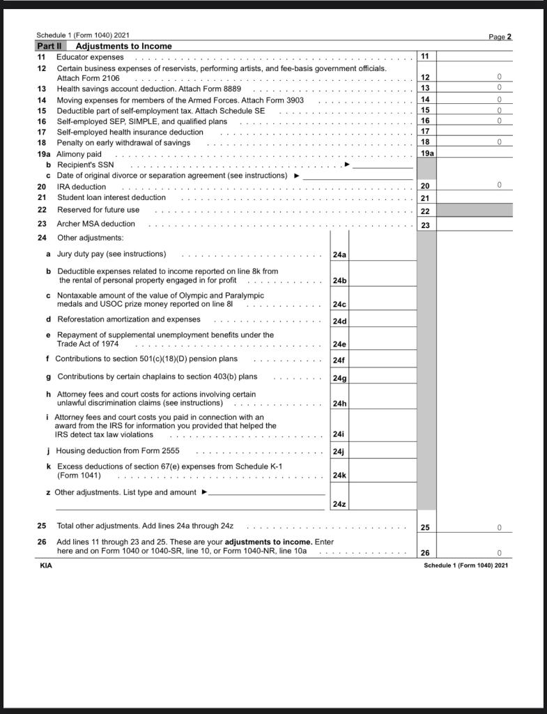 Solved 1040-SR Department of the Treasury - Internal Revenue | Chegg.com