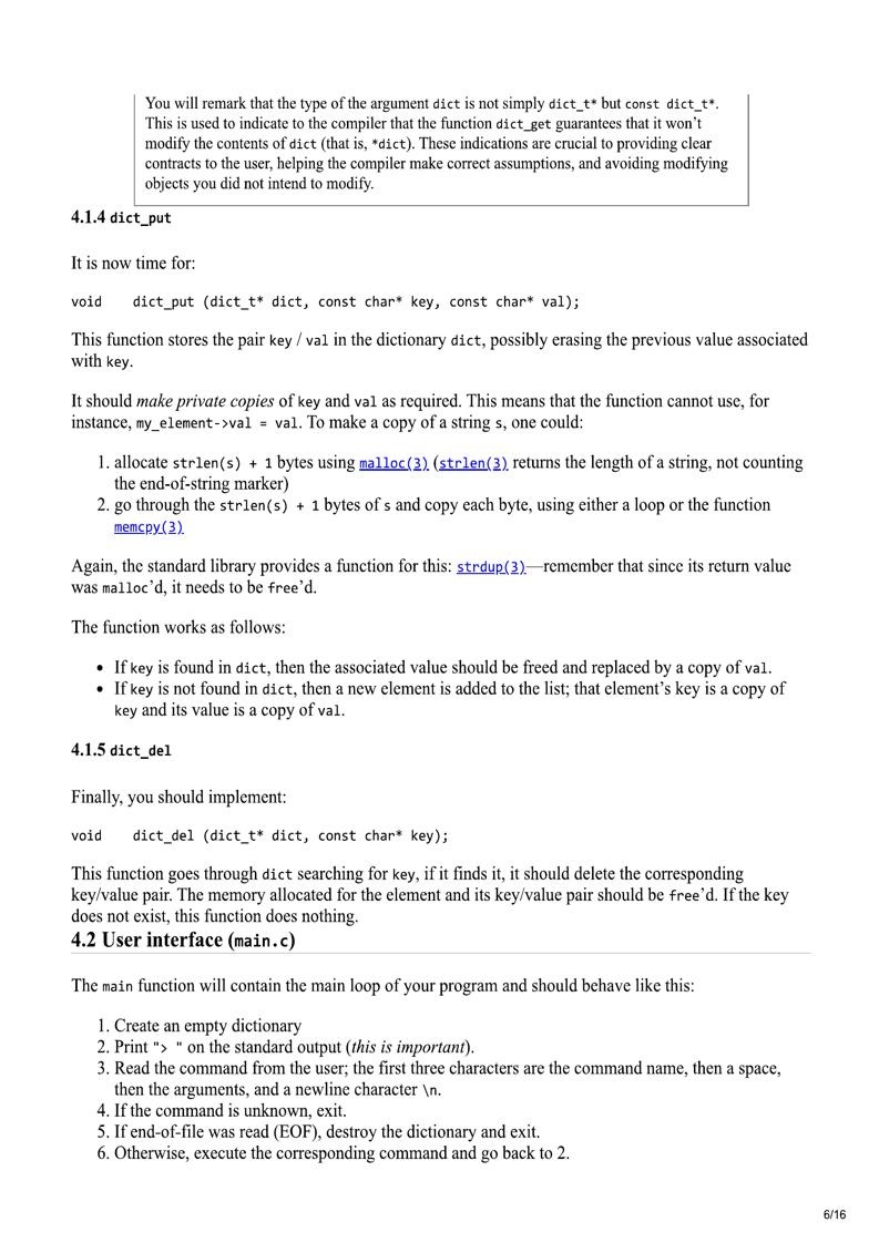 Solved You will remark that the type of the argument dict is | Chegg.com