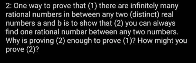 Solved 2: One way to prove that (1) there are infinitely | Chegg.com