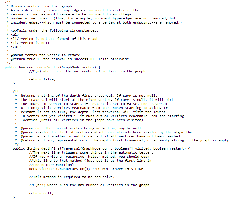 ThreeTenGraph.java //TODO: II (1) Implement the | Chegg.com