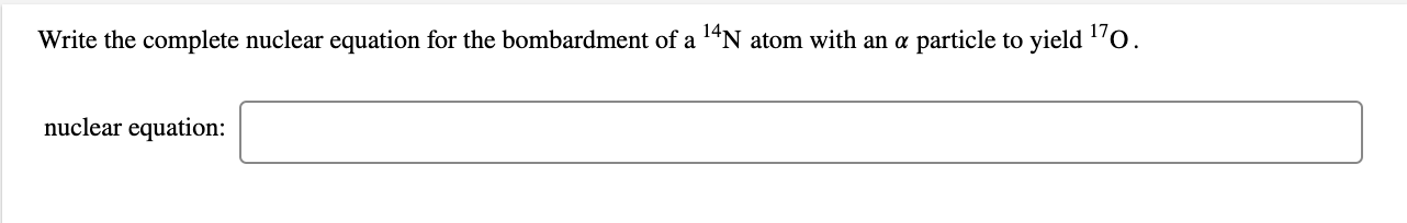 Solved Write the complete nuclear equation for the | Chegg.com