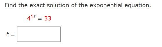 Solved Find the exact solution of the exponential equation. | Chegg.com