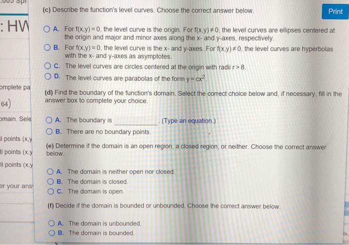 Solved . For the given function, complete parts (a) through | Chegg.com