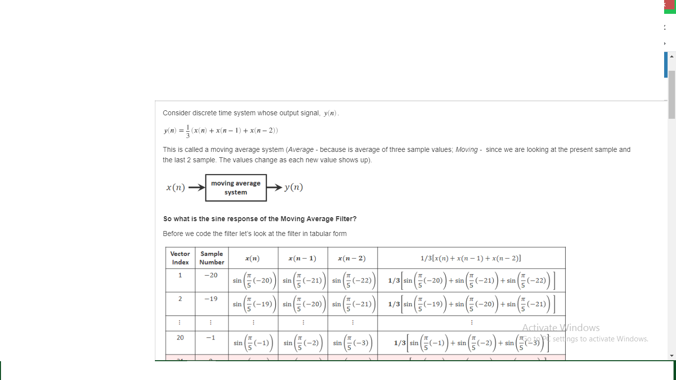 Solved Consider discrete time system whose output signal, | Chegg.com
