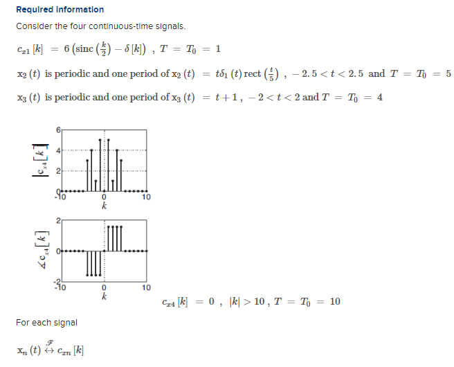 Use the image above, identify which continuous-time | Chegg.com