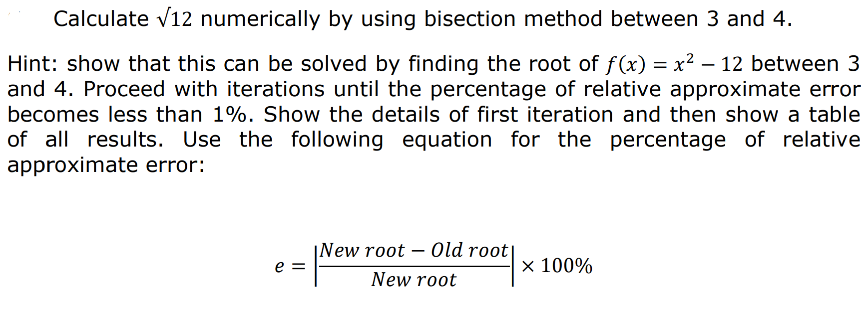 Solved Calculate V12 numerically by using bisection method | Chegg.com