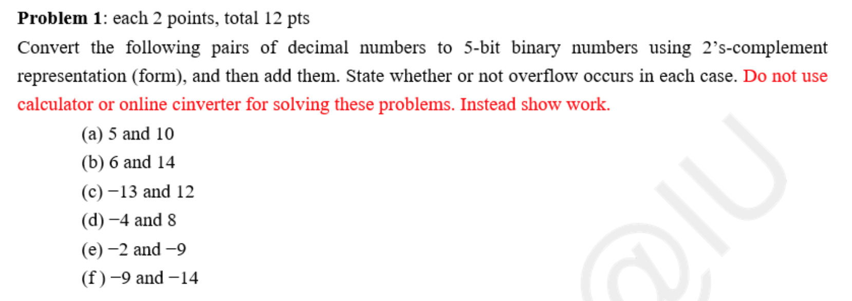 Solved Problem 1: each 2 points, total 12 pts Convert the | Chegg.com