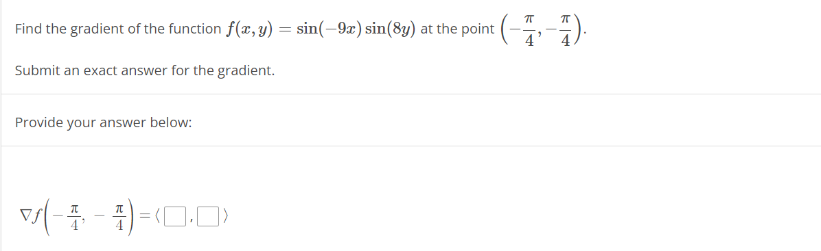 Solved Find the gradient of the function | Chegg.com