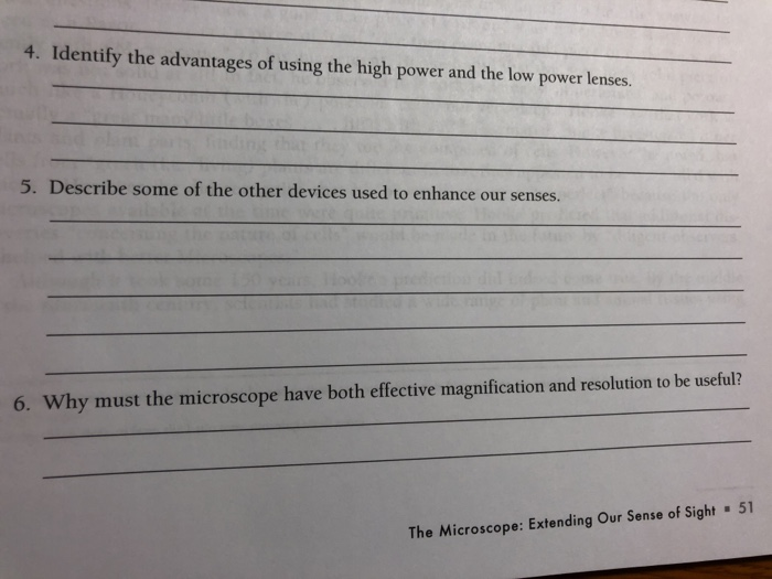 Solved 4. Identify the advantages of using the high power | Chegg.com