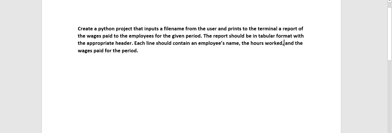 Solved Create A Python Project That Inputs A Filename From 2145