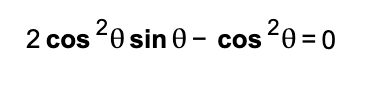 Solved 2cos2θsinθ-cos2θ=0 | Chegg.com