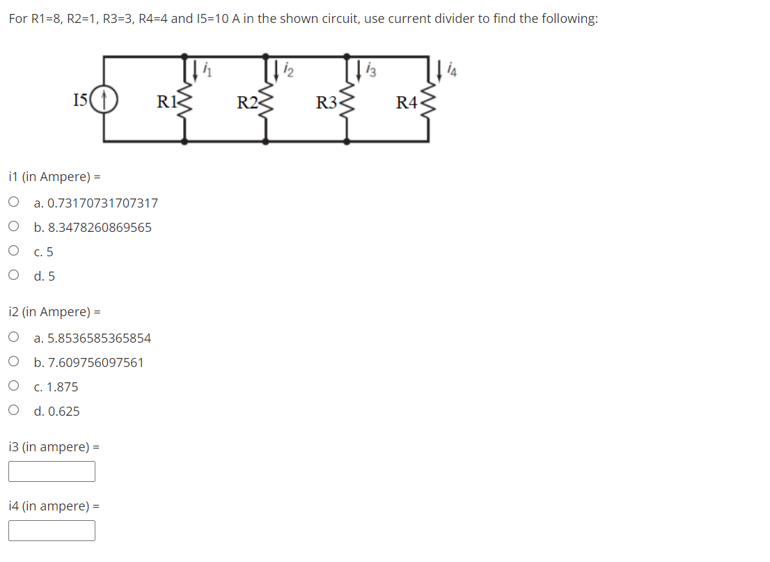 Solved For R1=8, R2=1, R3=3, R4=4 and 15=10 A in the shown | Chegg.com