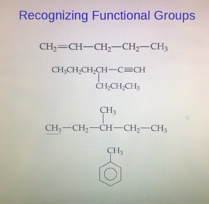 Solved Recognizing Functional Groups CH2 CH-CH2-CH2 CH3 | Chegg.com
