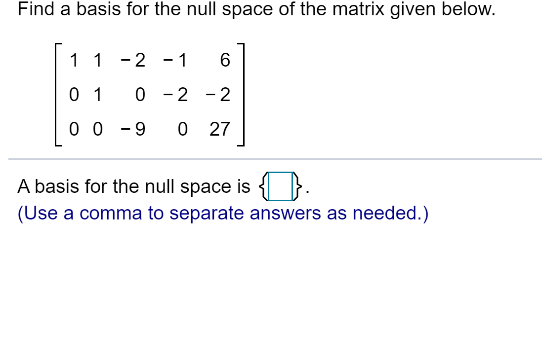 Find The Null Space Of A Matrix Slidesharedocs