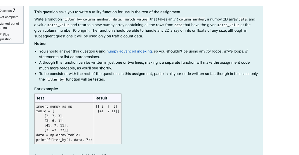 Solved Question 7 Not complete Marked out of 10.00 Flag | Chegg.com