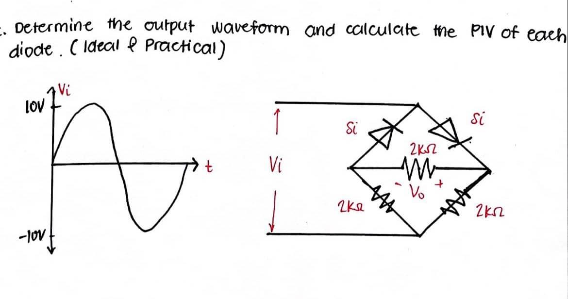 Solved -a. Sketch the output Vo and determine the dc level | Chegg.com