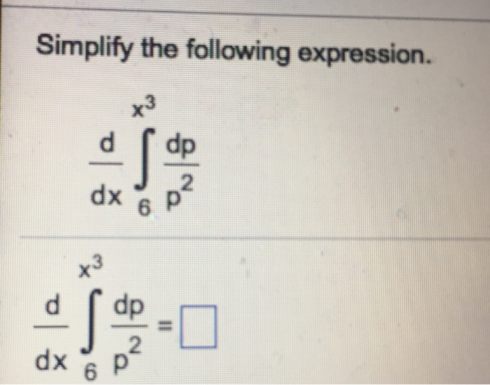 Solved Simplify the following expression. d/dx | Chegg.com