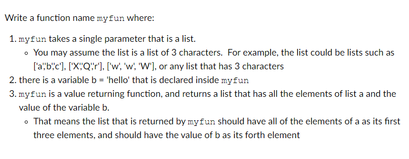 Solved Write a function name myfun where: 1. myfun takes a | Chegg.com Solved Write a function name myfun where: 1. myfun takes a | Chegg.com