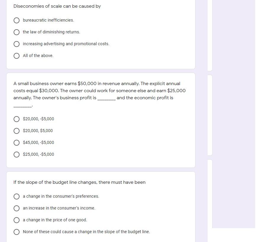 Solved Diseconomies of scale can be caused by bureaucratic | Chegg.com