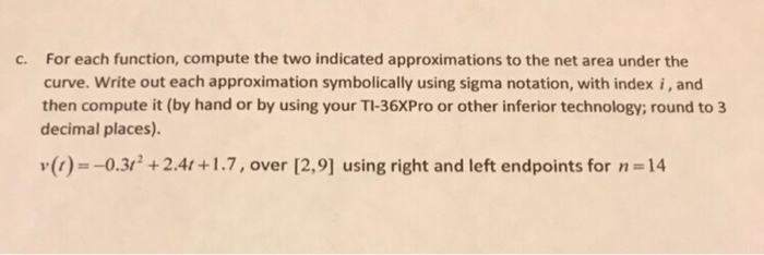 Solved For each function, compute the two indicated | Chegg.com