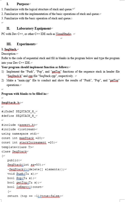 Solved I. Purpose 1. Familiarize with the logical structure | Chegg.com