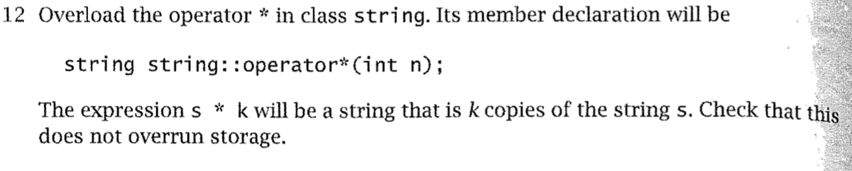 Solved 12 Overload The Operator In Class String Its 4853