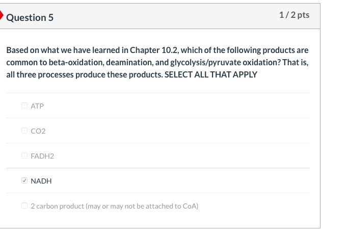 Solved Question 5 1/2 pts Based on what we have learned in | Chegg.com