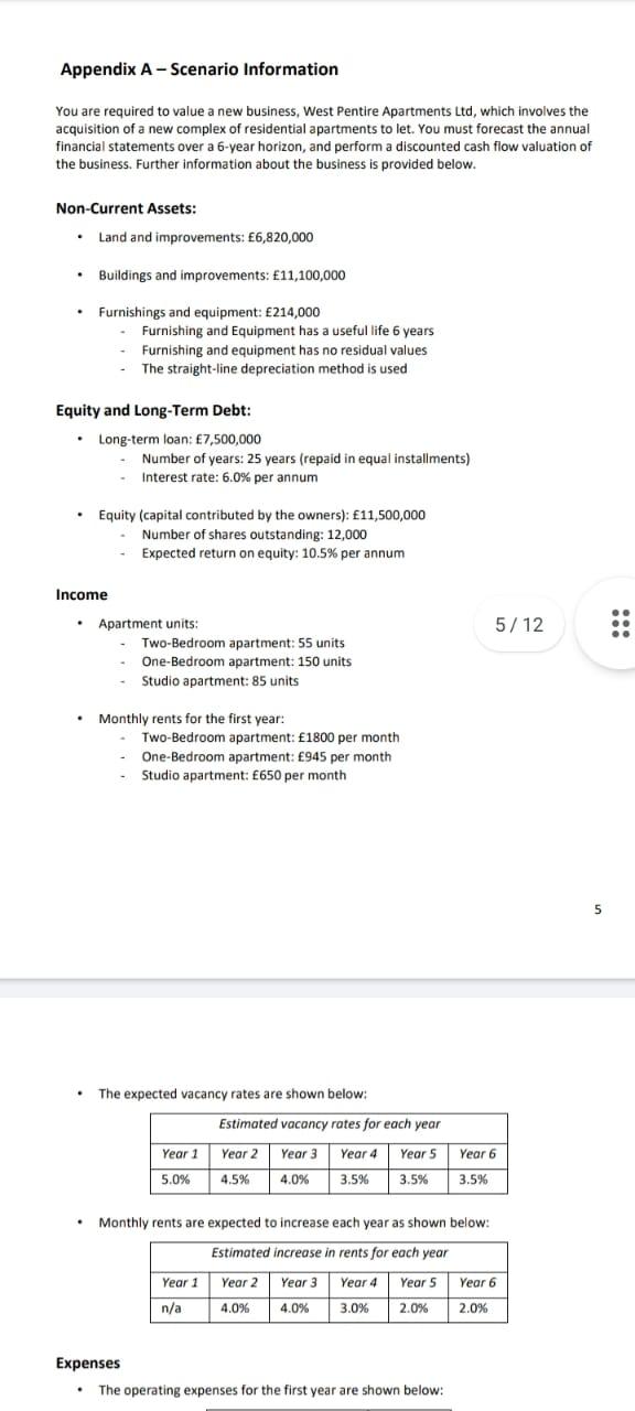Solved Appendix A - Scenario Information You are required to | Chegg.com