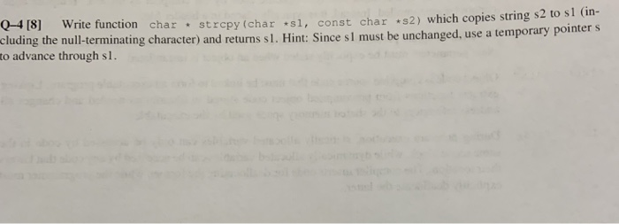 Solved tring s2 to s1 (in- he null-terminating character) | Chegg.com