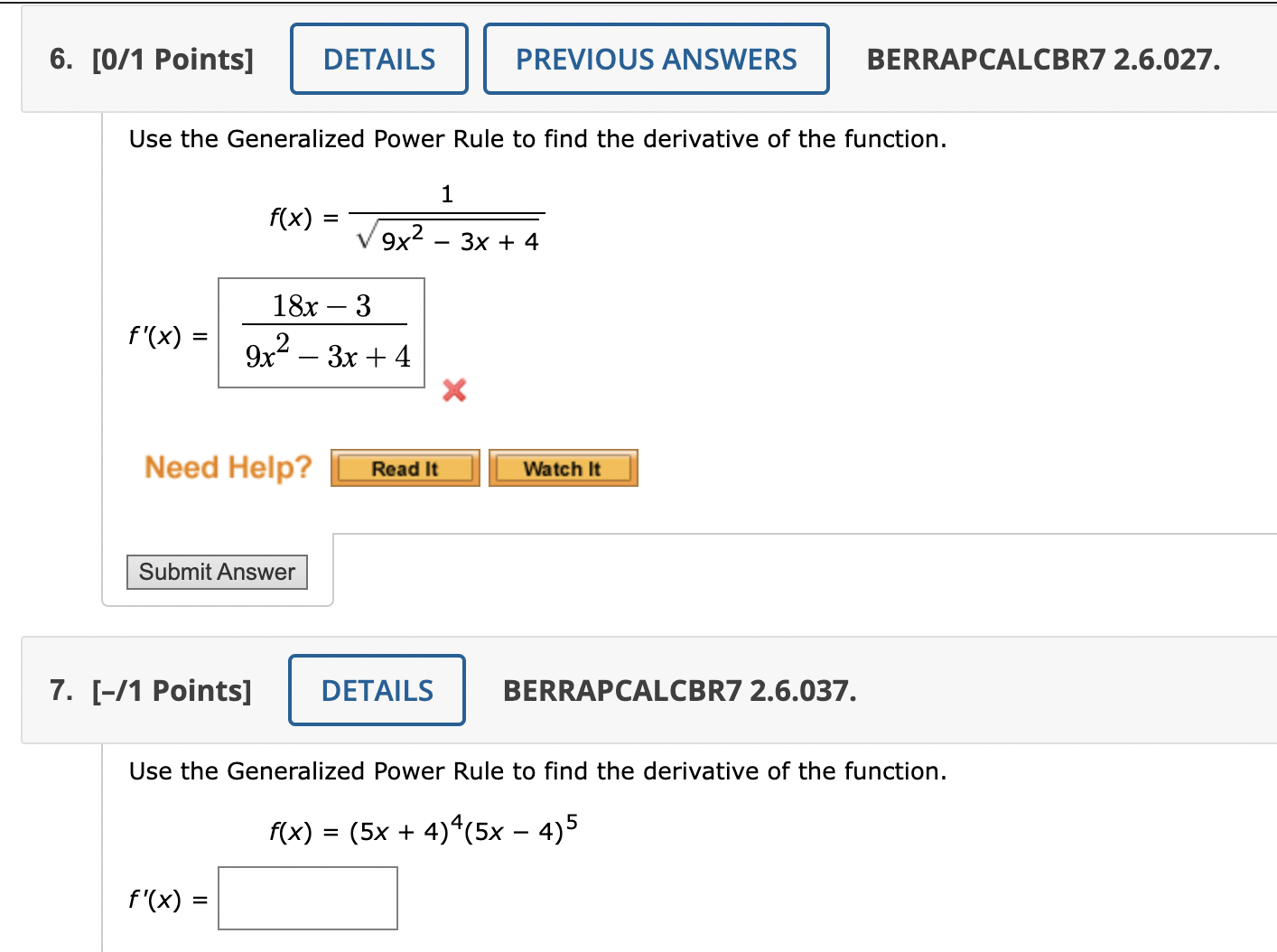 Solved Use the Generalized Power Rule to find the derivative | Chegg.com