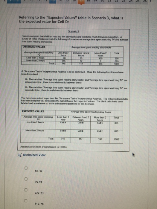 Solved Referring to the "Expected Values" table in Scenario | Chegg.com