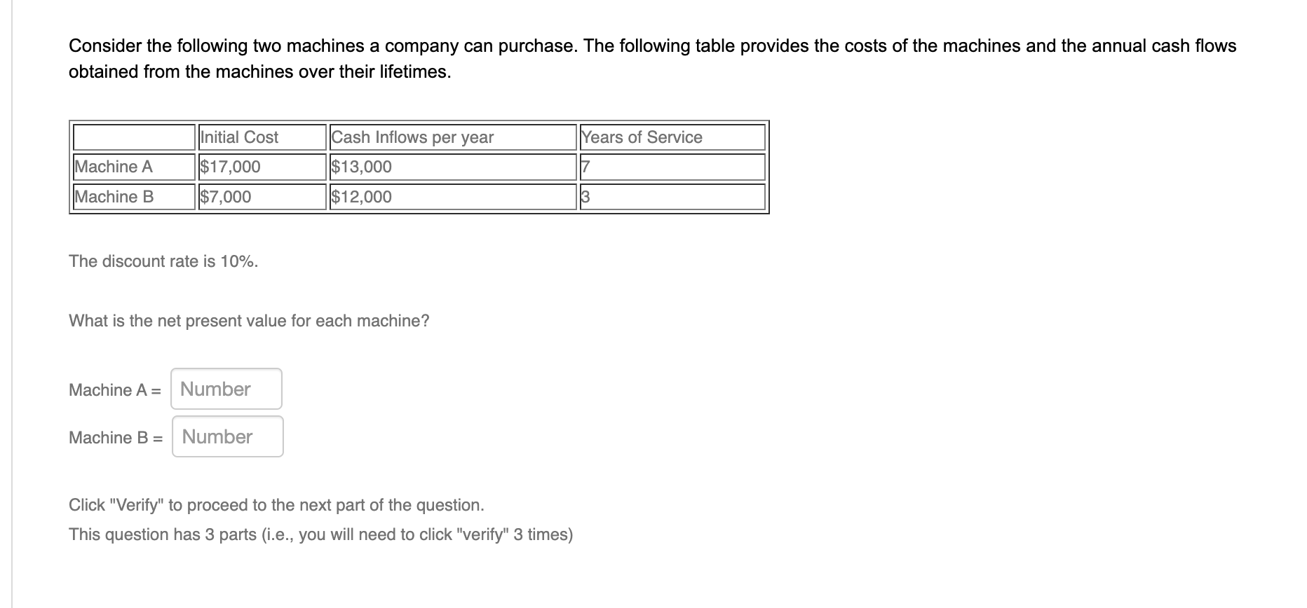 Solved Consider the following two machines a company can | Chegg.com