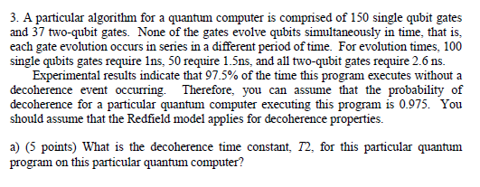 Solved ECE/CS 8381 Introduction to Quantum Logic and | Chegg.com